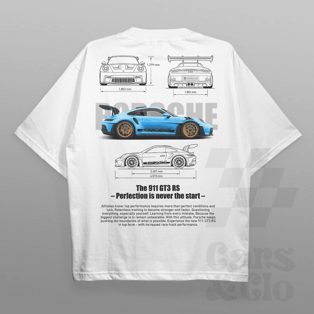 Jual Cars and Clo - Oversized White - Porsche 911 GT3 RS Blue Blueprint ...
