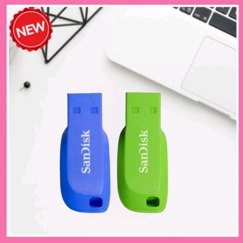 Jual Flashdisk Sandisk Cruzer Blade 16GB/8GB USB Blue/Green/Black ...