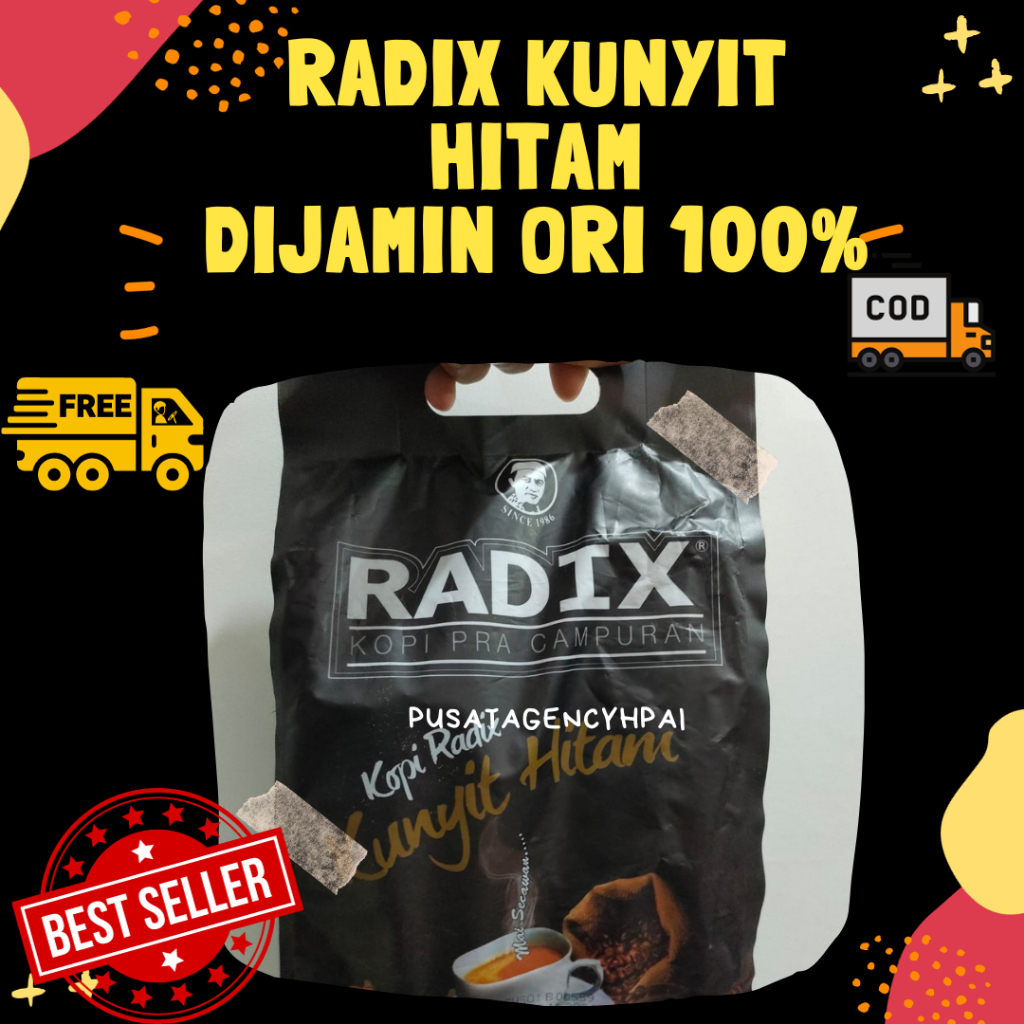 Jual RADIX KUNYIT HITAM HPA MALAYSIA | ISI 20 SACHET | KOPI RADIX ORI ...