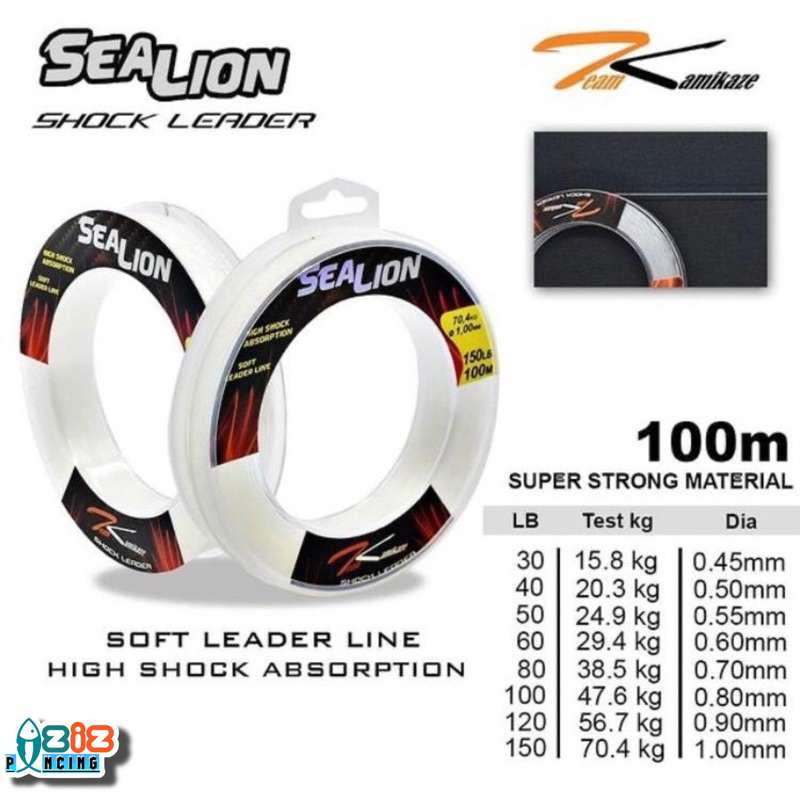 Jual Senar Leader TEAM KAMIKAZE SEA LION Senar Pancing 100m 30lb | Shopee Indonesia