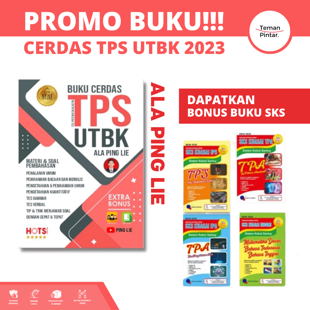 Jual CUCI GUDANG !! BUKU CERDAS TPS UTBK ALA PING LIE 2023 / BUKU TPS 2023 / BUKU UTBK 2023 ...