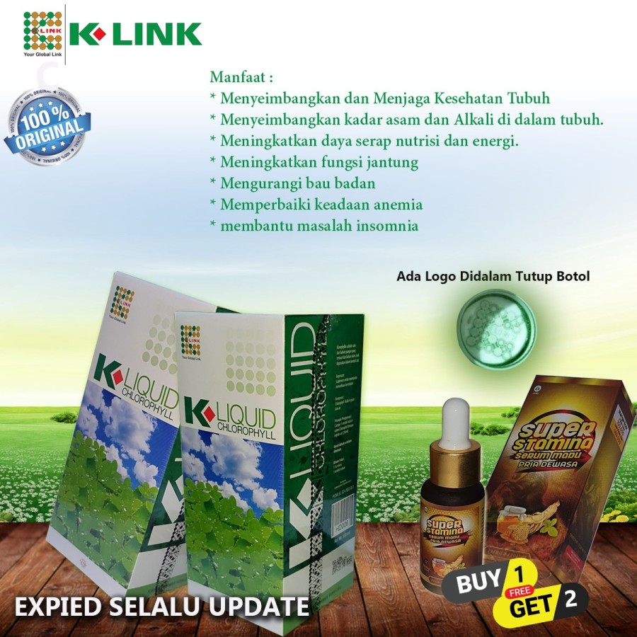 Jual Chloropyll k link liquid Original Free 2 Super Stamina | Shopee ...