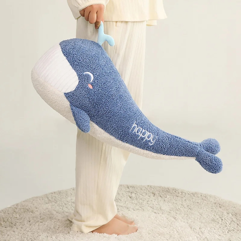 Jual 60cm Kawaii Smile Whale Plush Pillow Cushion Toys Cute Soft Animal ...