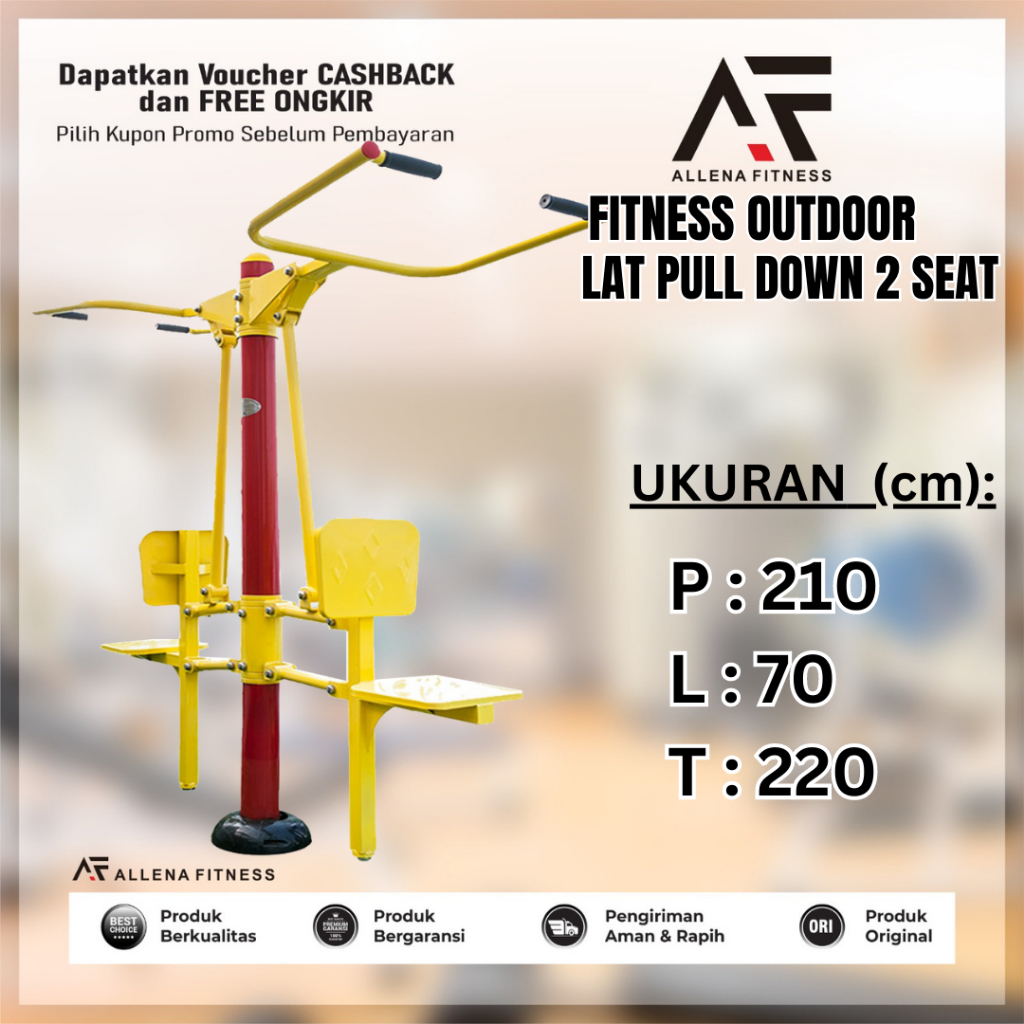 Jual Alat Fitness Out Door LAT PULL DOWN 2 SEAT - Fitnes Taman | Shopee ...