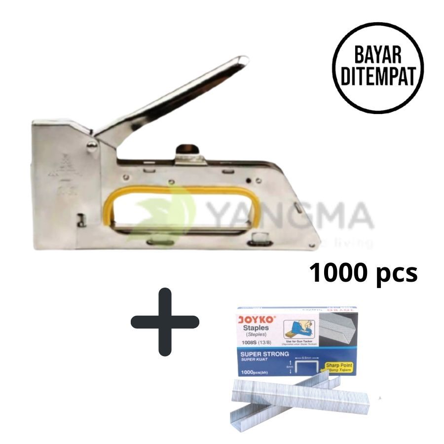 Jual Paket Staples Tembak Gun Tacker + Isi atau Refil 13/8 Stapler Jok ...