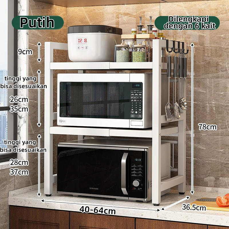 Jual Rak Penyimpanan Microwave Rak Kabinet Dapur Rak Dapur Serbaguna ...