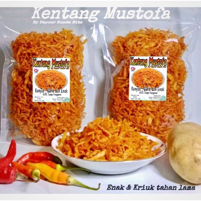 Jual Kentang Mustofa 250gr Pedas Manis / Kering Kentang Kriuk / Kentang ...