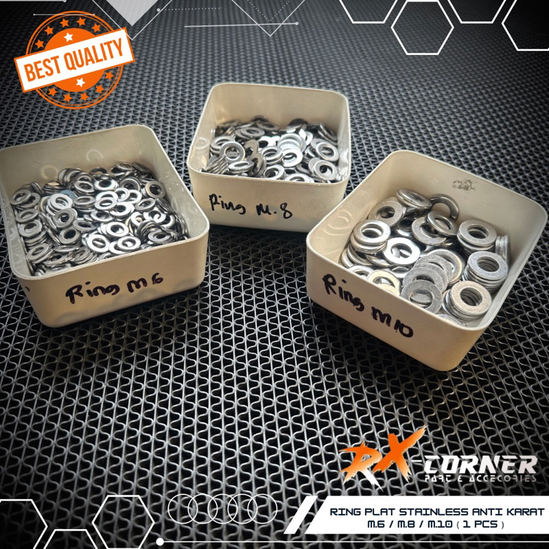 Jual Ring plat M6/M8/10 Ring 10/12/14 Stainless stenlis Anti Karat ...