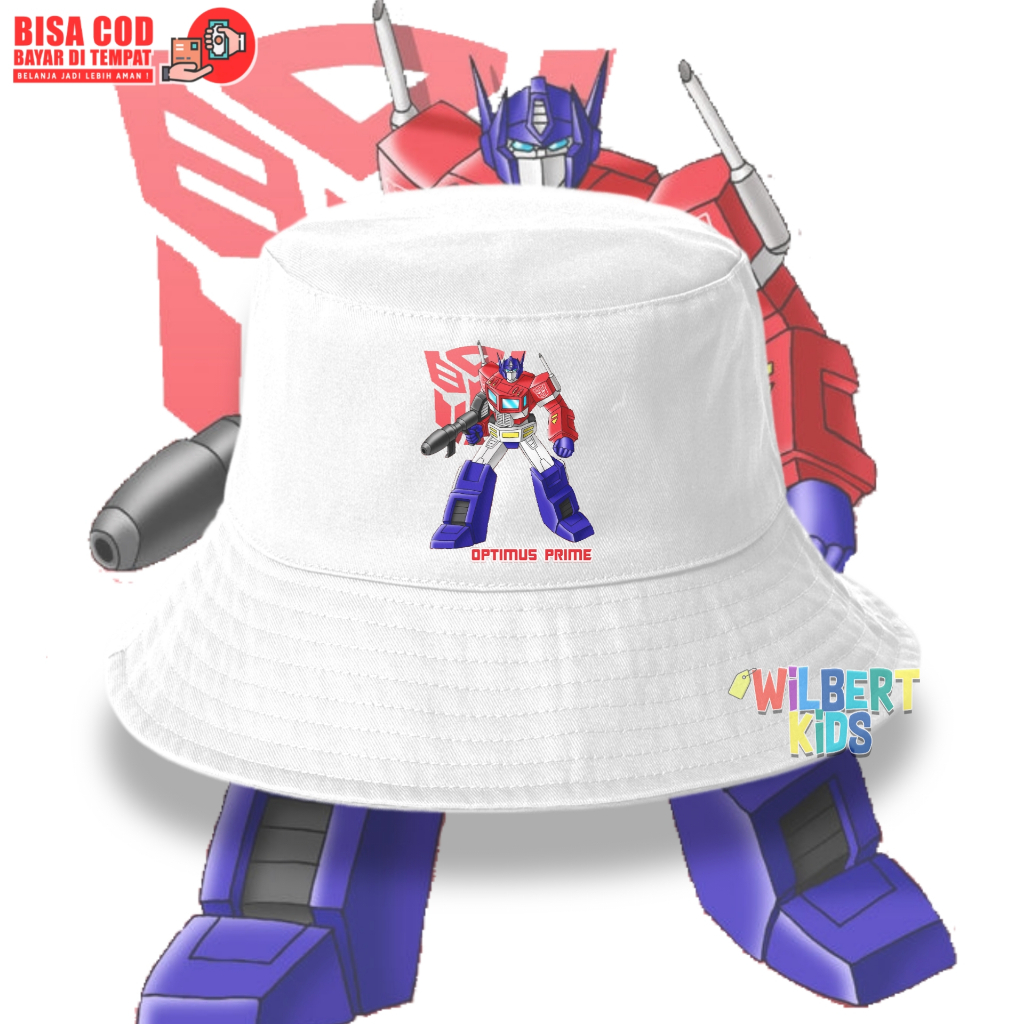Jual Topi Bucket Anak Transformers Optimus Prime / Topi Anak ...