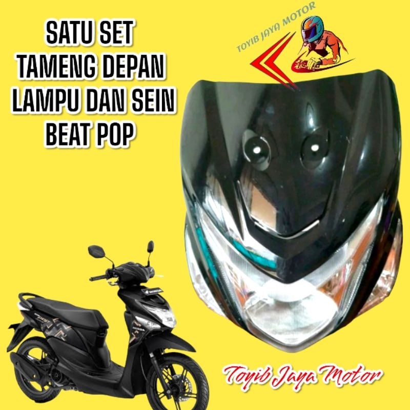 Jual 1 SET TAMENG LAMPU DAN SEIN DEPAN BEAT POP (HITAM) | Shopee Indonesia