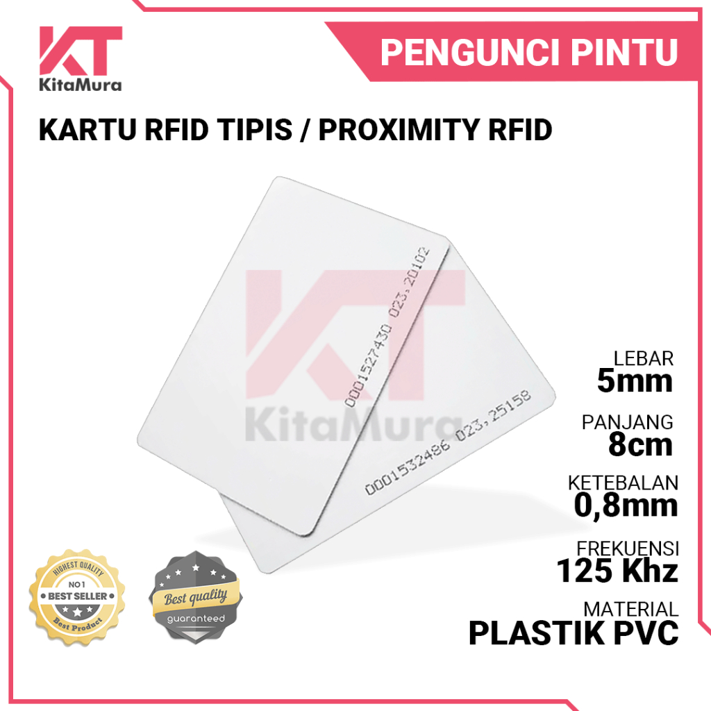 Jual Kartu RFID Proximity || Kartu RFID Tipis 125 Khz Proximity ...