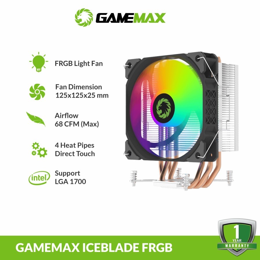 Jual CPU Air Cooler GameMax Ice Blade FRGB | Shopee Indonesia