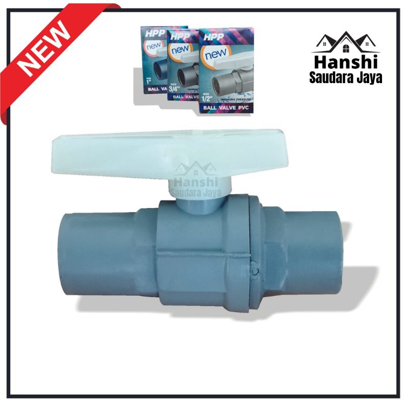 Jual Ball Valve PVC Ukuran 1/2" 3/4" 1" Inch / Stop Kran Jarum New HPP | Shopee Indonesia