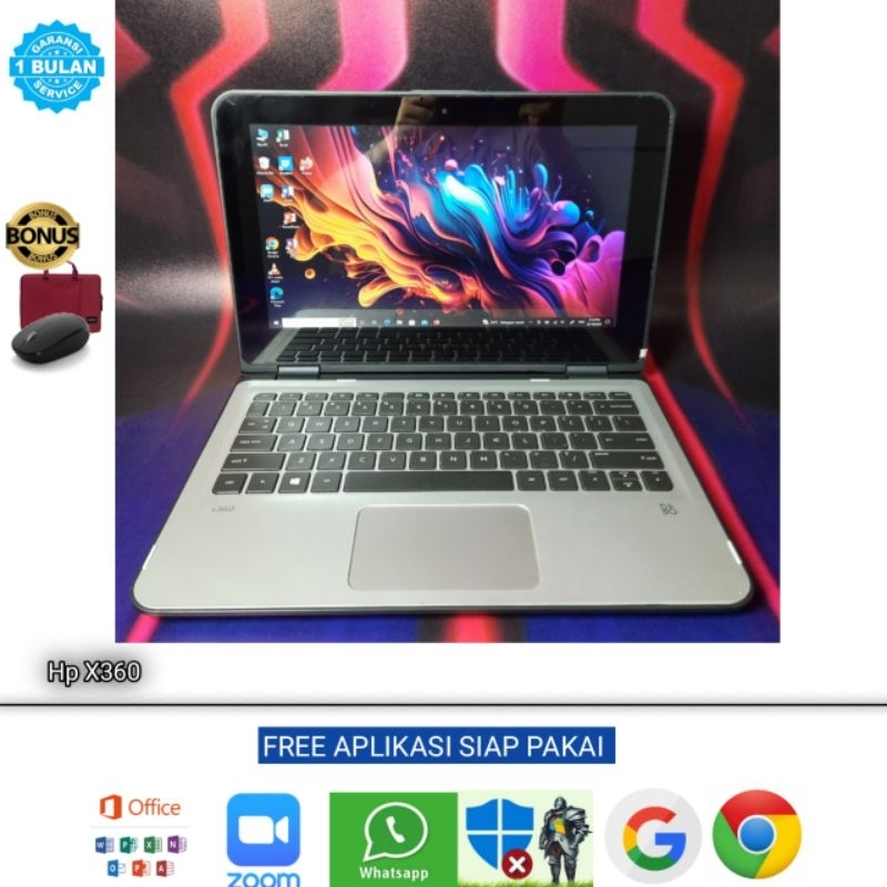 Jual Laptop Hp X360 Intel N3700 Touchscreen Flip Ram 4GB SSD 128GB ...