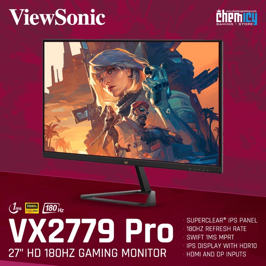 Jual Viewsonic VX2779 Pro 27inch 180Hz FHD Adaptive Sync Gaming LED Monitor | Shopee Indonesia