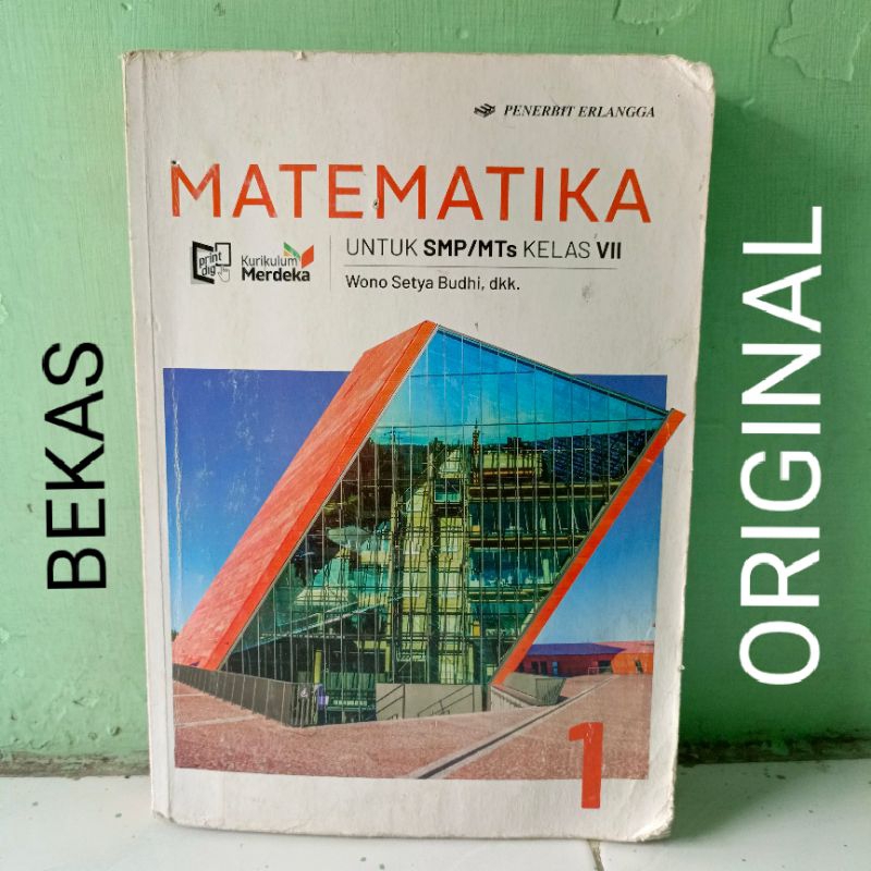 Jual Buku MTK Matematika Kelas 7 VII 1 SMP MTS Penerbit Erlangga Kurikulum Merdeka - Wono Setya ...