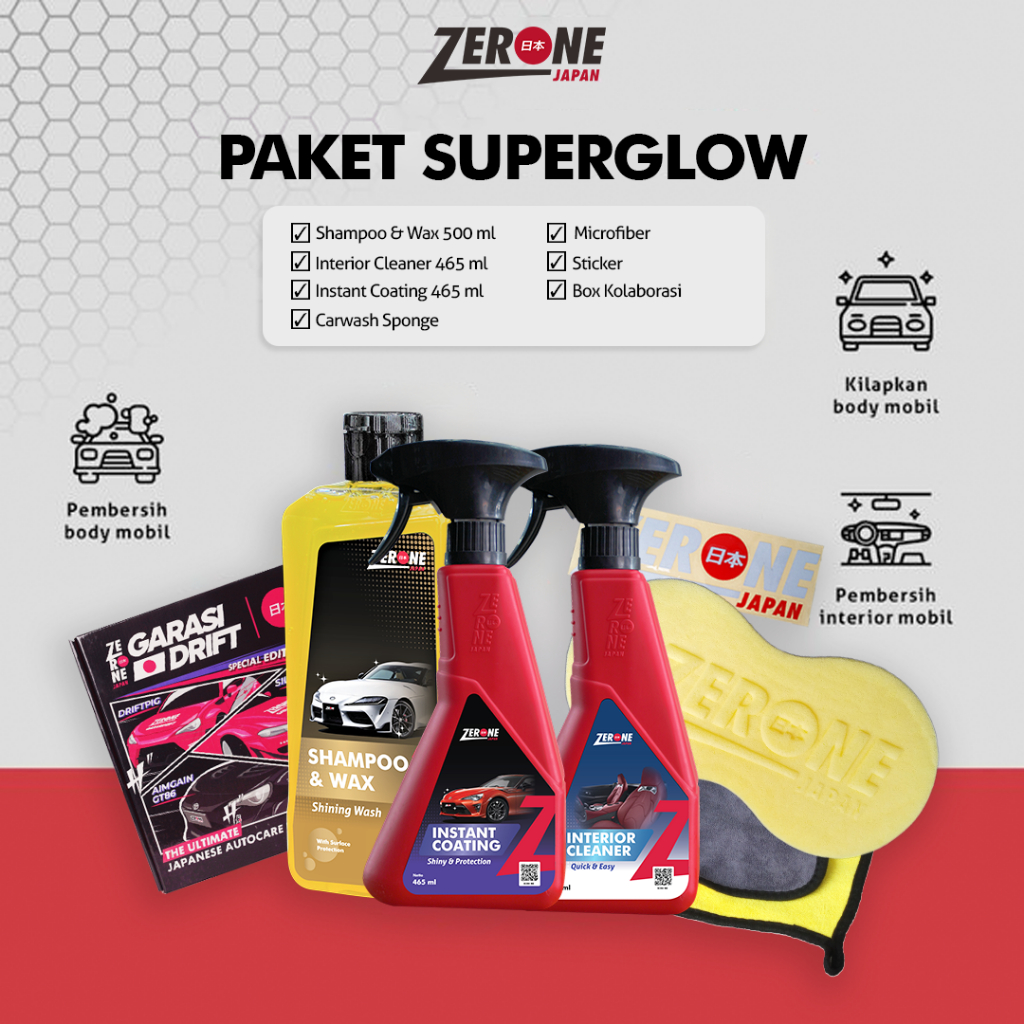 Jual Zerone Paket Super Glow Perawatan Mobil Shampoo Pengkilap ...