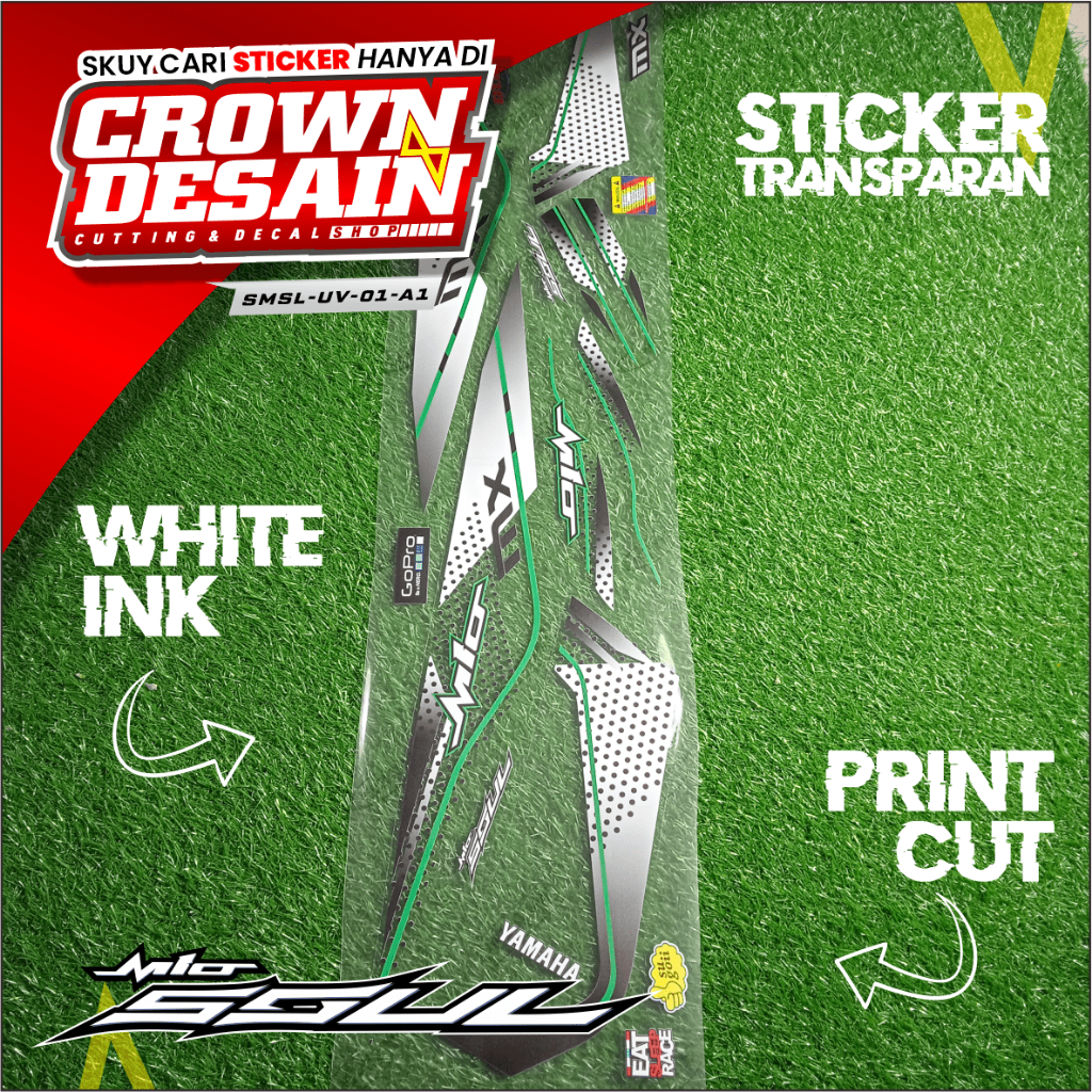 Jual Striping Transparan Mio Soul Desain Racing Simple - Stiker Lis UV ...