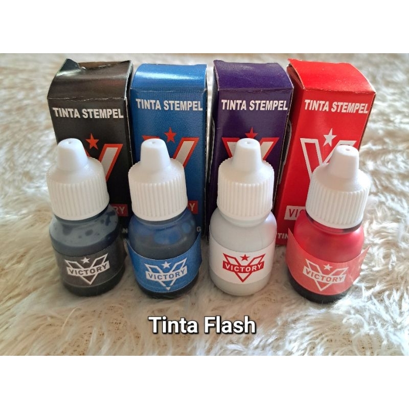 Jual Tinta Stempel Flash/Fles 8ml Htm/Biru/Violet/ Merah /Hj | Shopee ...
