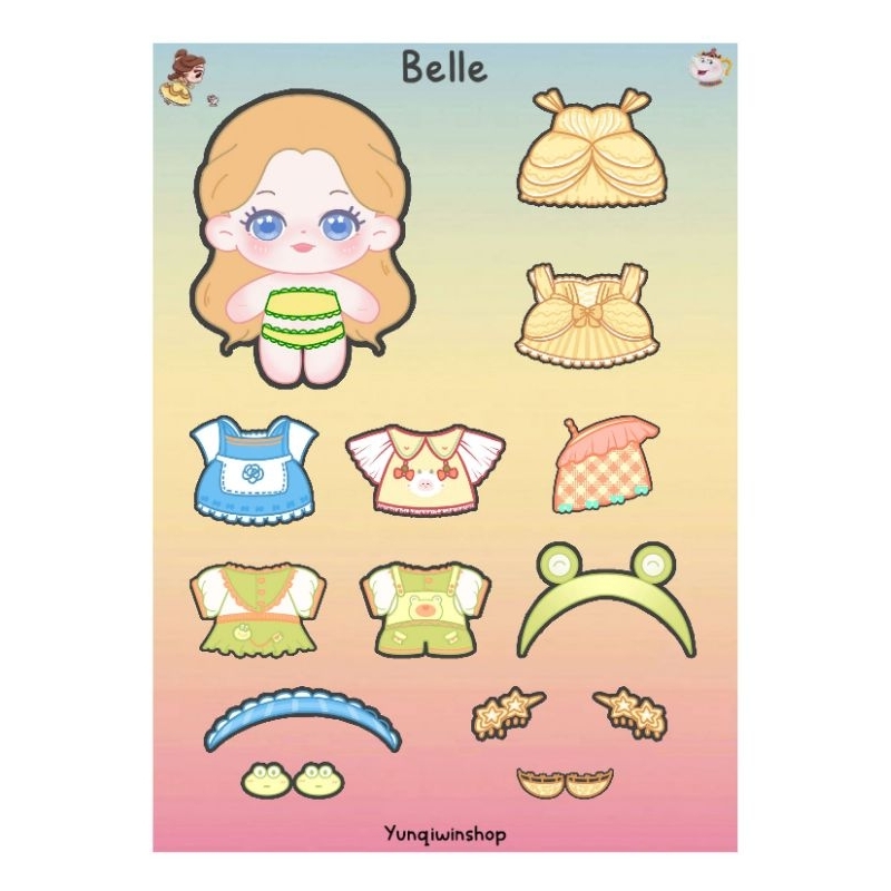 Jual Paper doll bp bp an princess disney mainan bongkar pasang boneka ...