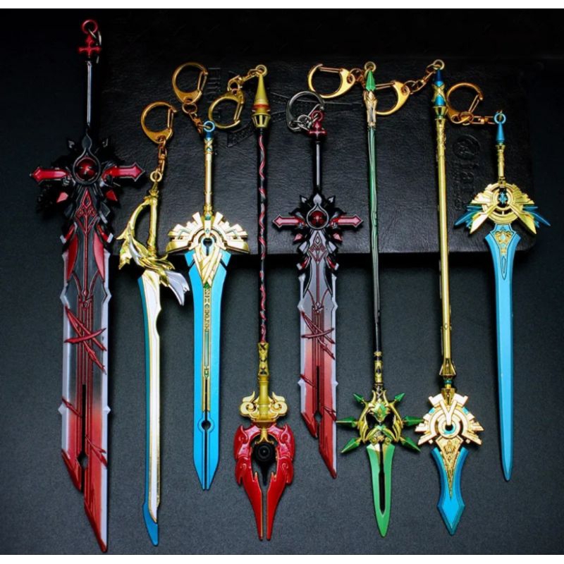 Jual Genshin Impact Weapon Replica Keyrings Keychain | Shopee Indonesia