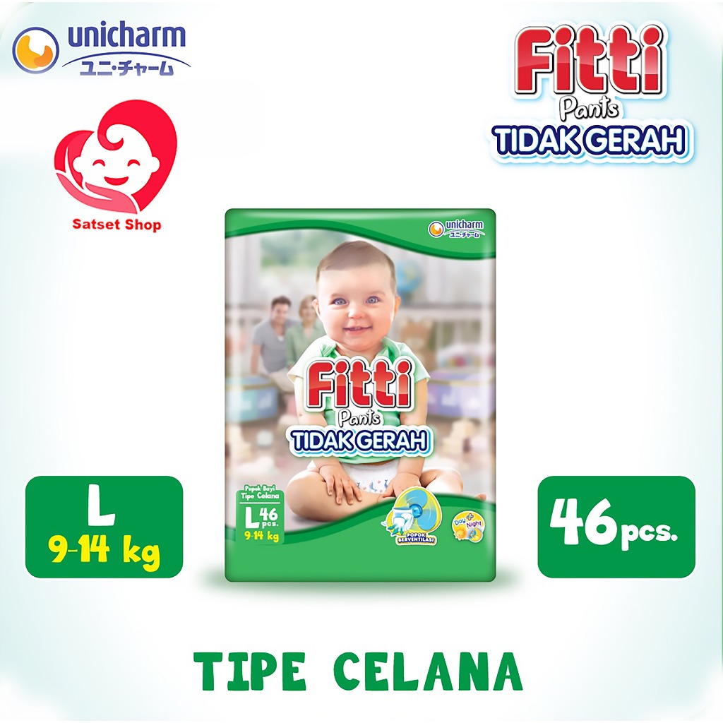 Jual Fitti Pants Popok Celana Tidak Gerah M52 / L46 / XL40 | Shopee ...