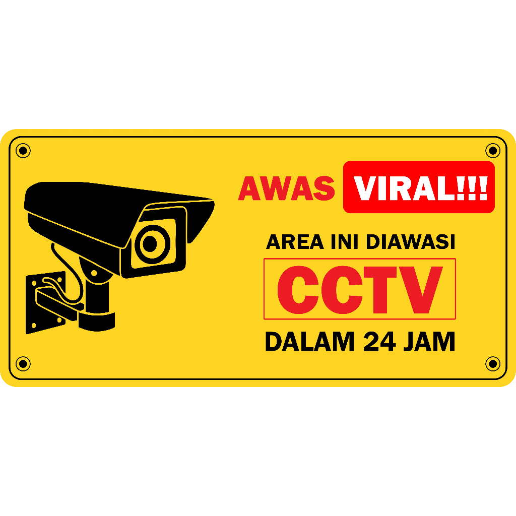Jual Sign / Signage / Tanda / Perhatian Cctv Akrilik | Shopee Indonesia