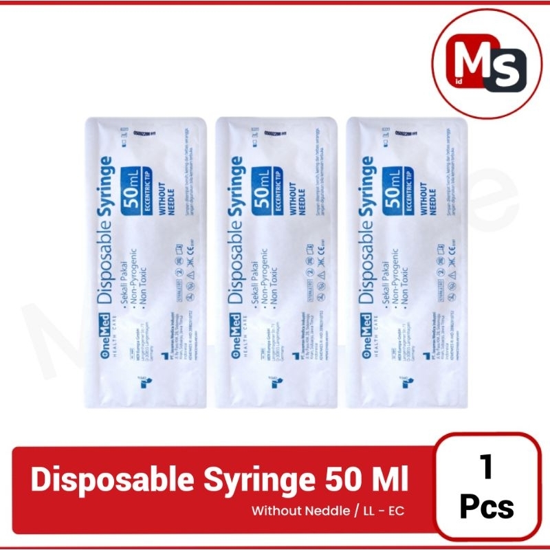 Jual SYRINGE 50 Ml LL LUER LOCK DISPOSABLE SPUIT LUBANG TENGAH 50 CC ...