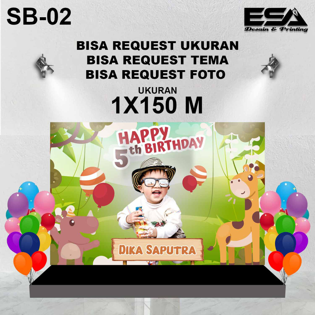 Jual SPANDUK BANER ULANG TAHUN BACKDROP BIRTHDAY PARTY DEKORASI ULTAH ...