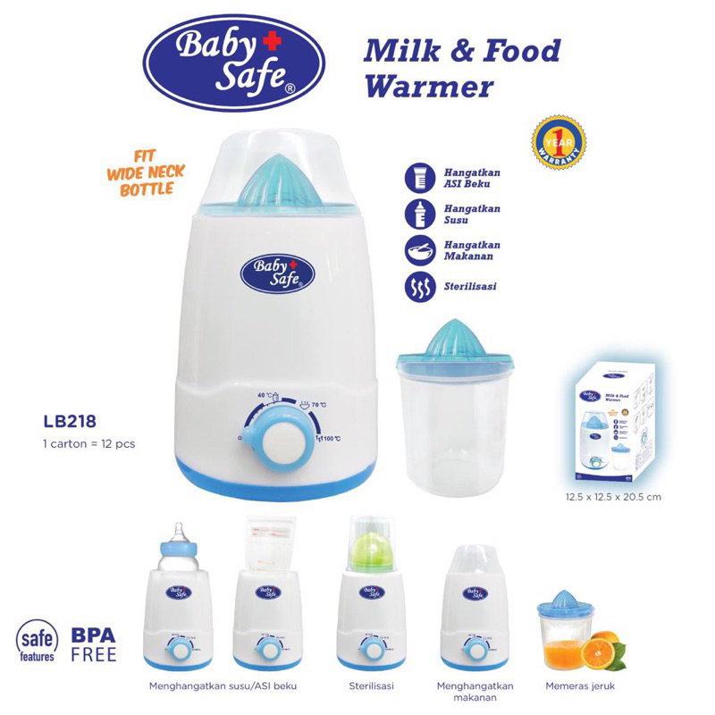 Jual Baby Safe Milk & Food Warmer LB218 Alat Penghangat ASI Makanan ...
