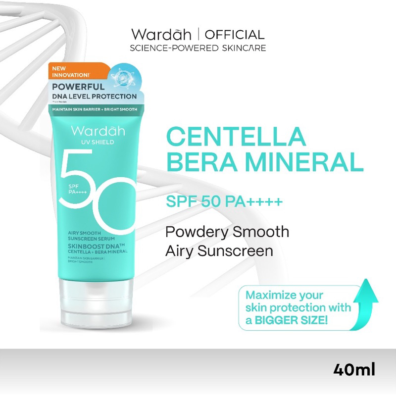 Jual Wardah UV Shield Airy Smooth Sunscreen Serum SPF 50 PA++++ SKIN BOOST DNA centella + bera ...