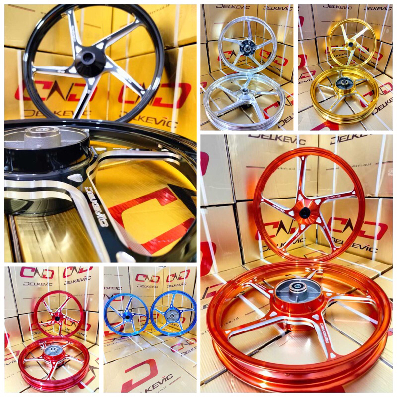 Jual DELKEVIC DND ORIGINAL VELG RACING CNC D55 5STAR 1.60x17 & 1.85x17 ...