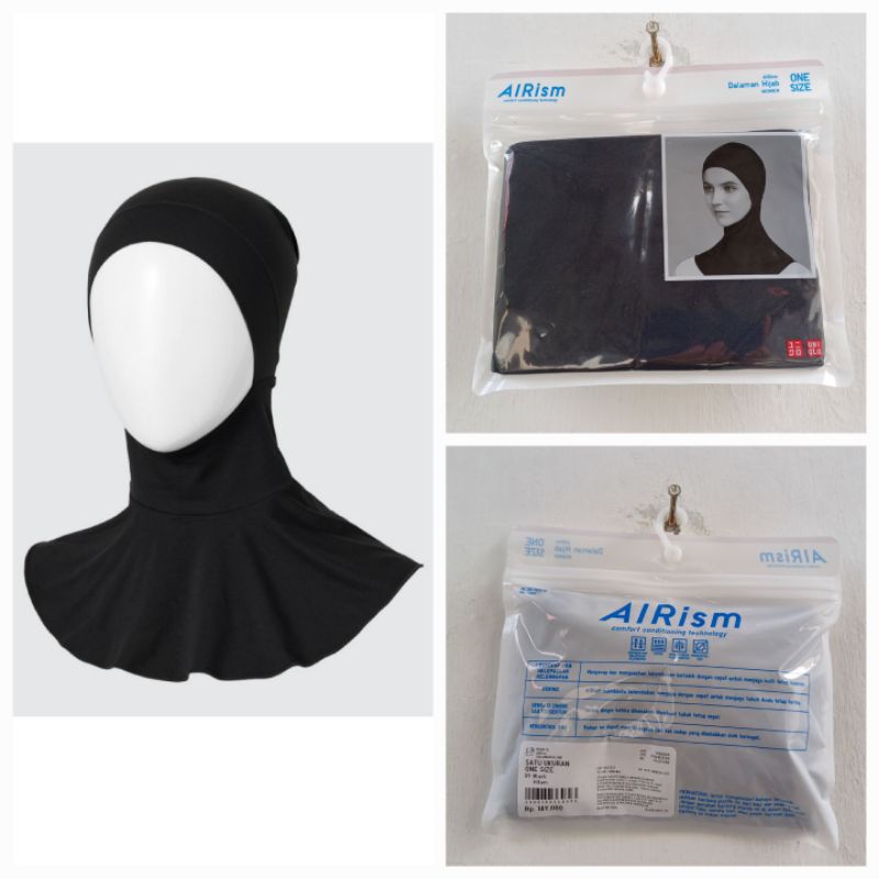 Jual UNIQLO AIRISM DALAMAN HIJAB HITAM BARU ASLI ORIGINAL | Shopee ...