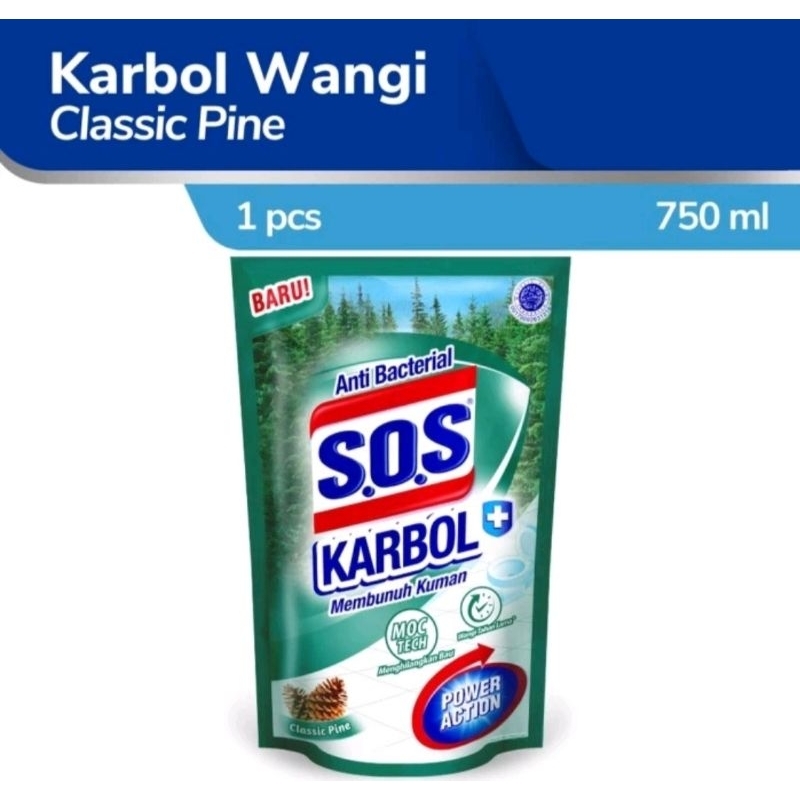 Jual SOS karbol classic pine 750 ml | Shopee Indonesia