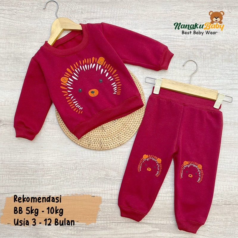 Jual Nanaku Baby - Setelan Sweater Celana Jogger Motif Singa Variasi ...