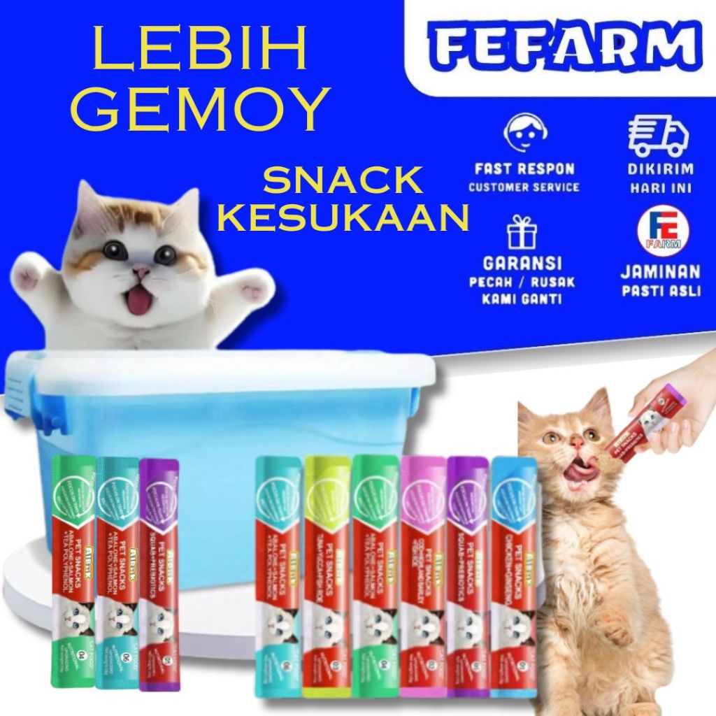 Jual Snack kucing Adult Kitten Cream Basah Hewan Setara Meo Creamy ...