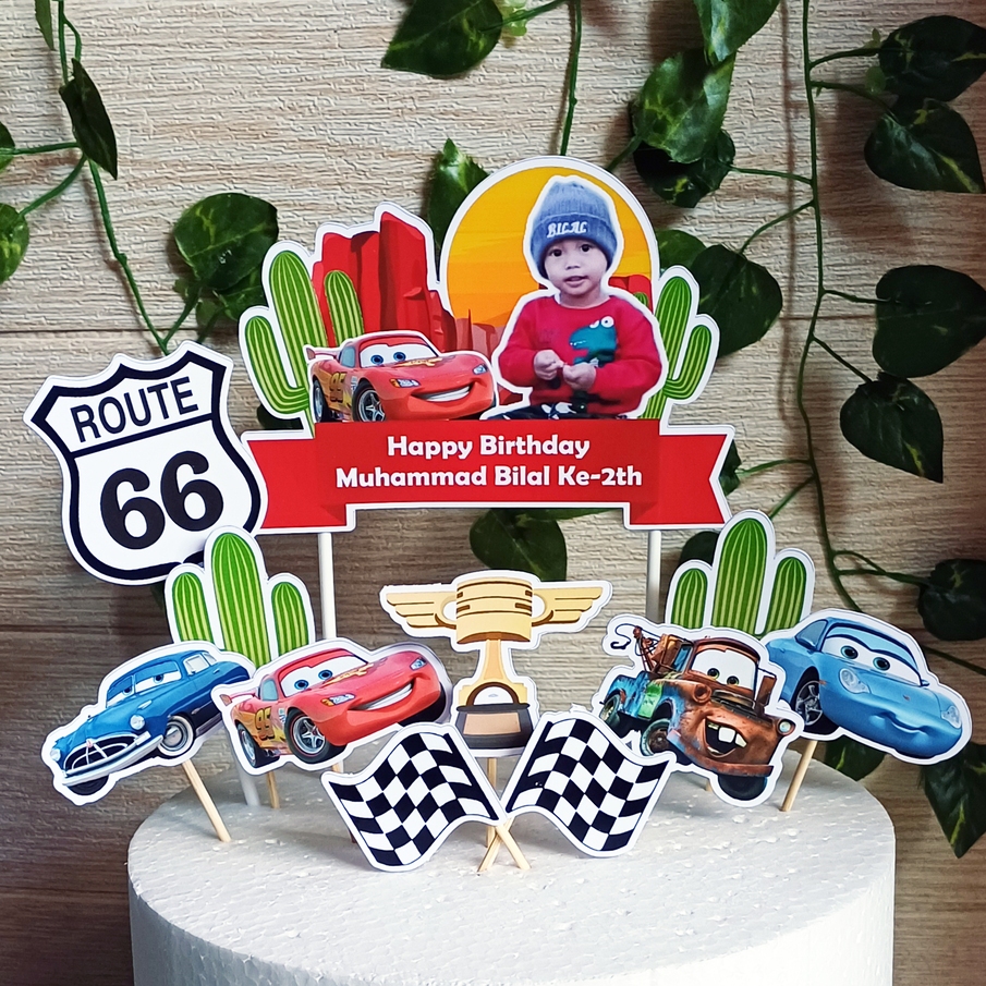Jual Hiasan Kue Cars (Bisa Tambah Foto) untuk Topper Cake Ulatah ...