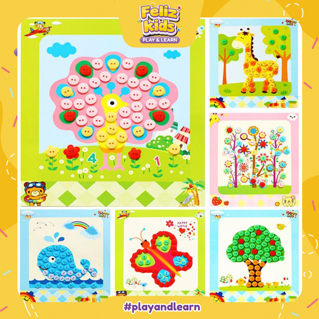 Jual [FELIZKIDS] [FK46] MAINAN EDUKASI STICKER MENEMPEL KANCING ...