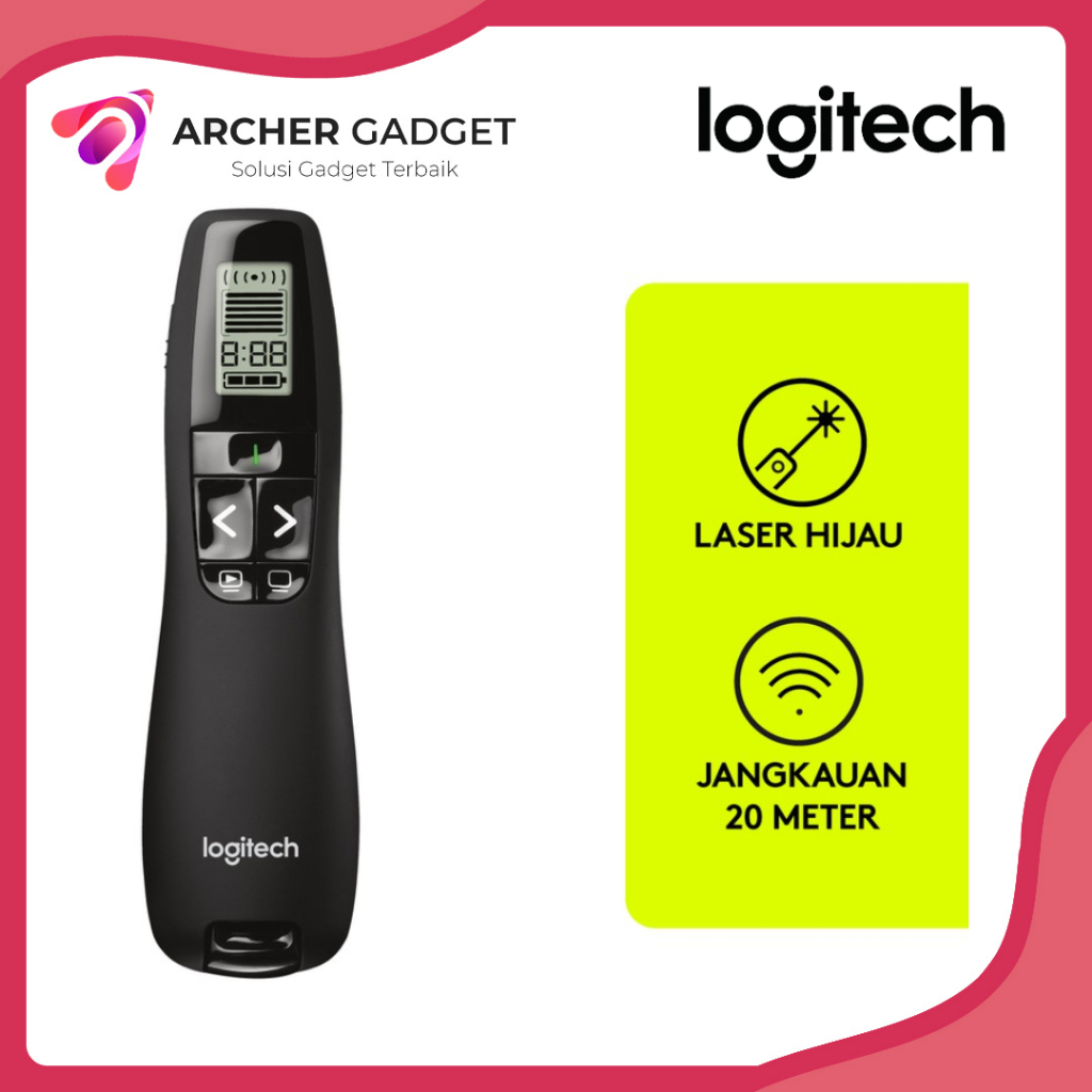 Jual Logitech R800 Profesional Pointer Presenter Green Light Laser ...