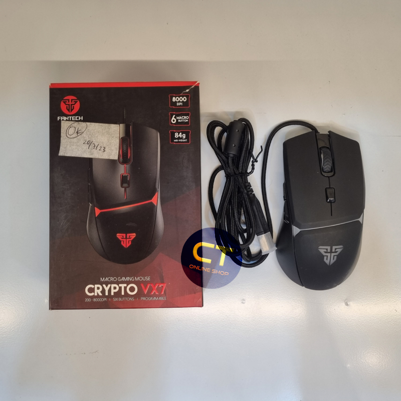 Jual FANTECH CRYPTO VX7 6 Macro Button Mouse Gaming RGB | Shopee Indonesia