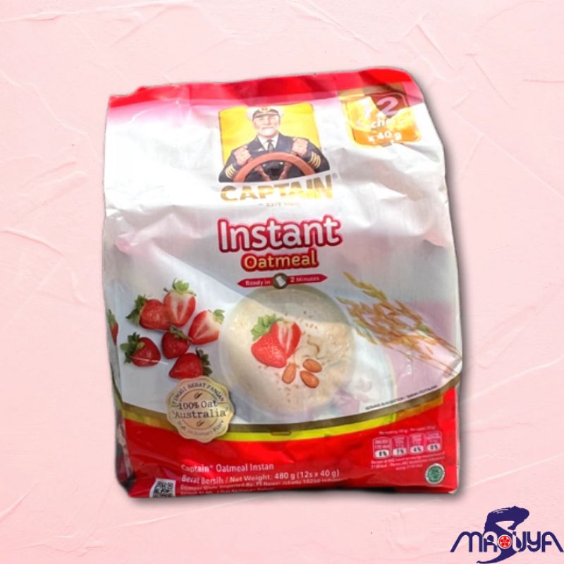 Jual Captain Oats Oatmeal Instans Sachet 40 GR isi 12 Sachet | Shopee ...