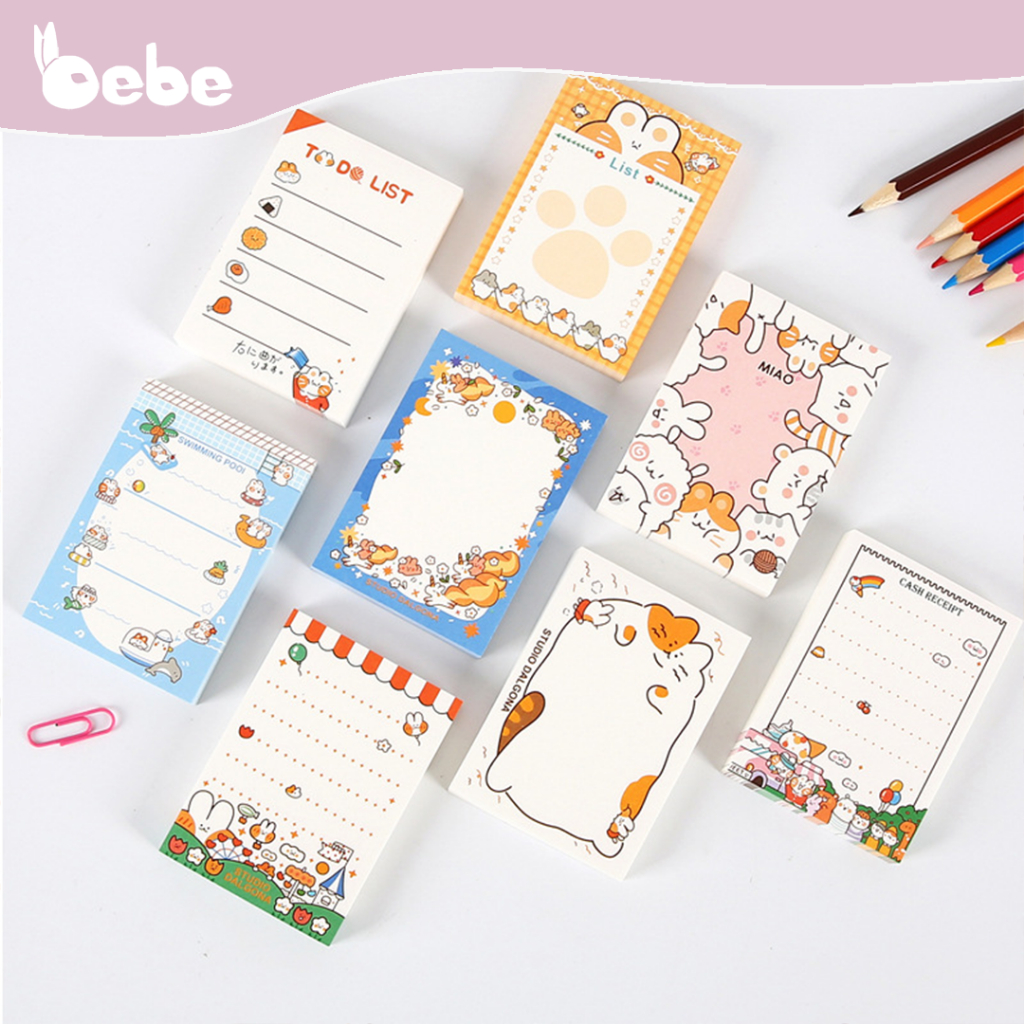 Jual Memo Note Pad Mini Stickless Motif Lucu Kertas Memo Catatan Kecil ...
