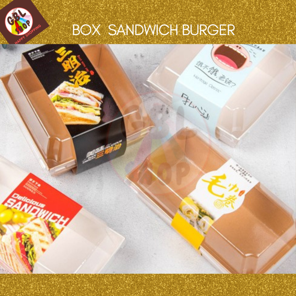Jual Box Burger Kraft 11x12 Kotak Salad Kotak Sandwich Kotak Kue Roti ...