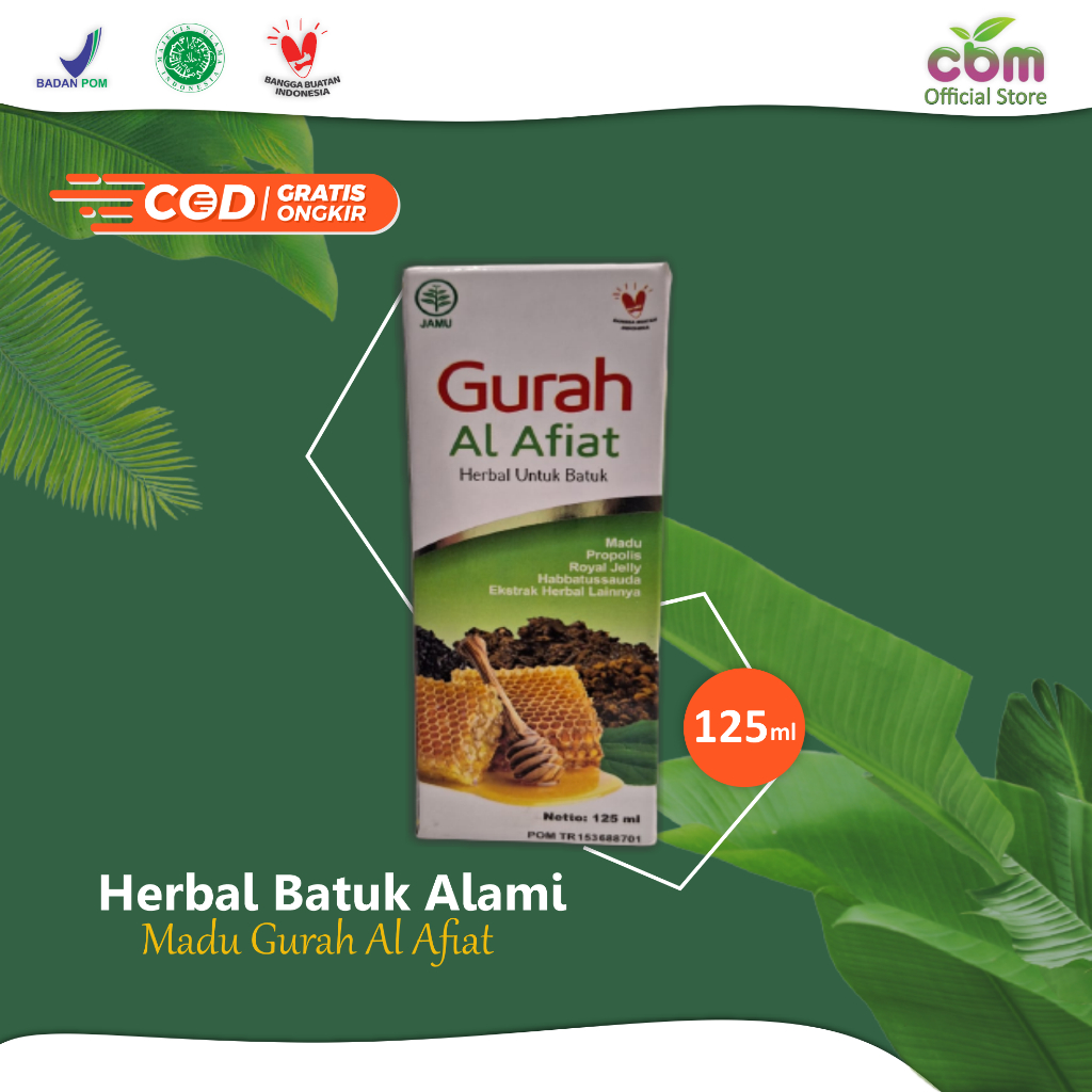 Jual GURAH AL AFIAT Original 125 ml | Herbal untuk Batuk, Sesak Napas ...