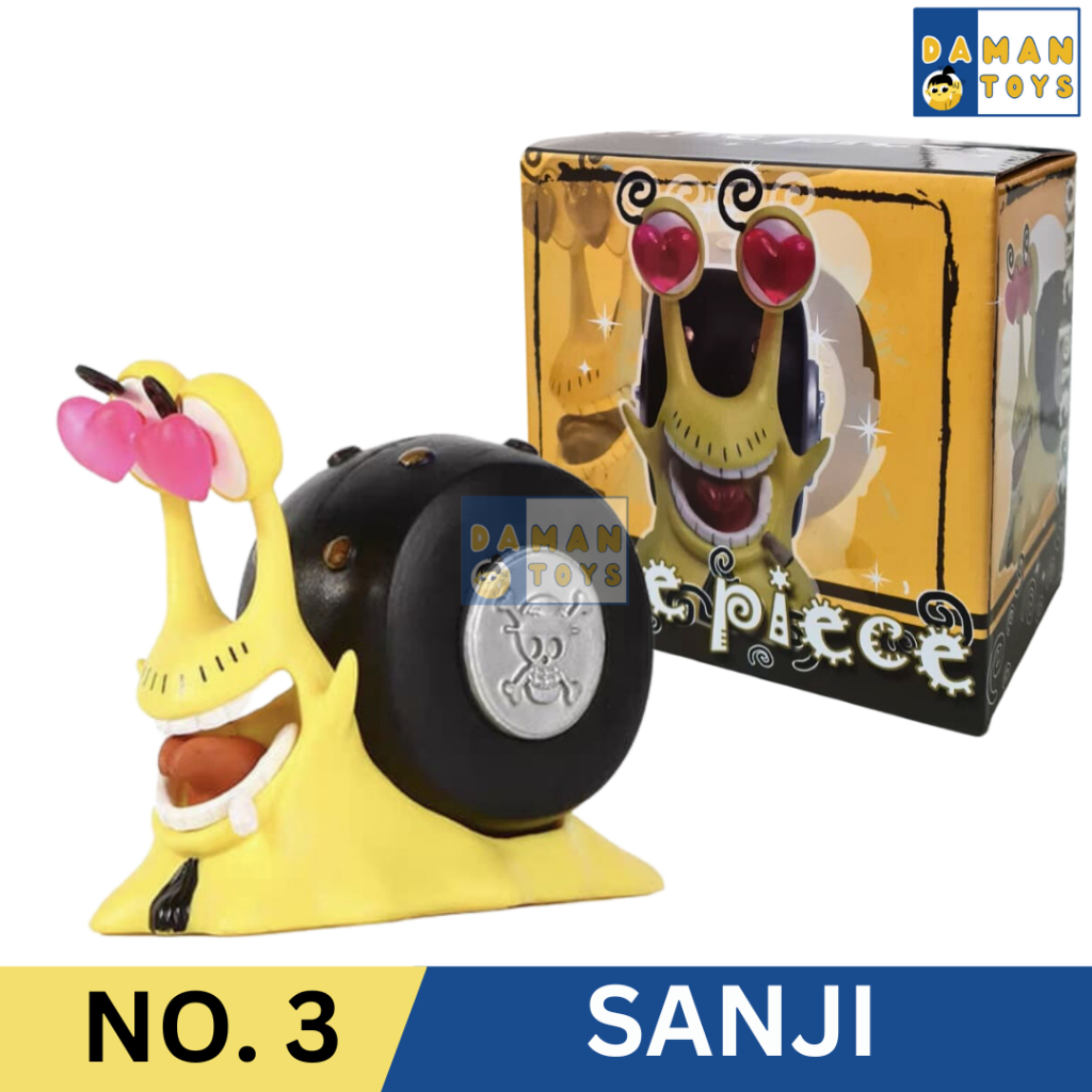 Jual One Piece Action Figure Denden Den Den Mushi Luffy Zoro Nami Snail ...