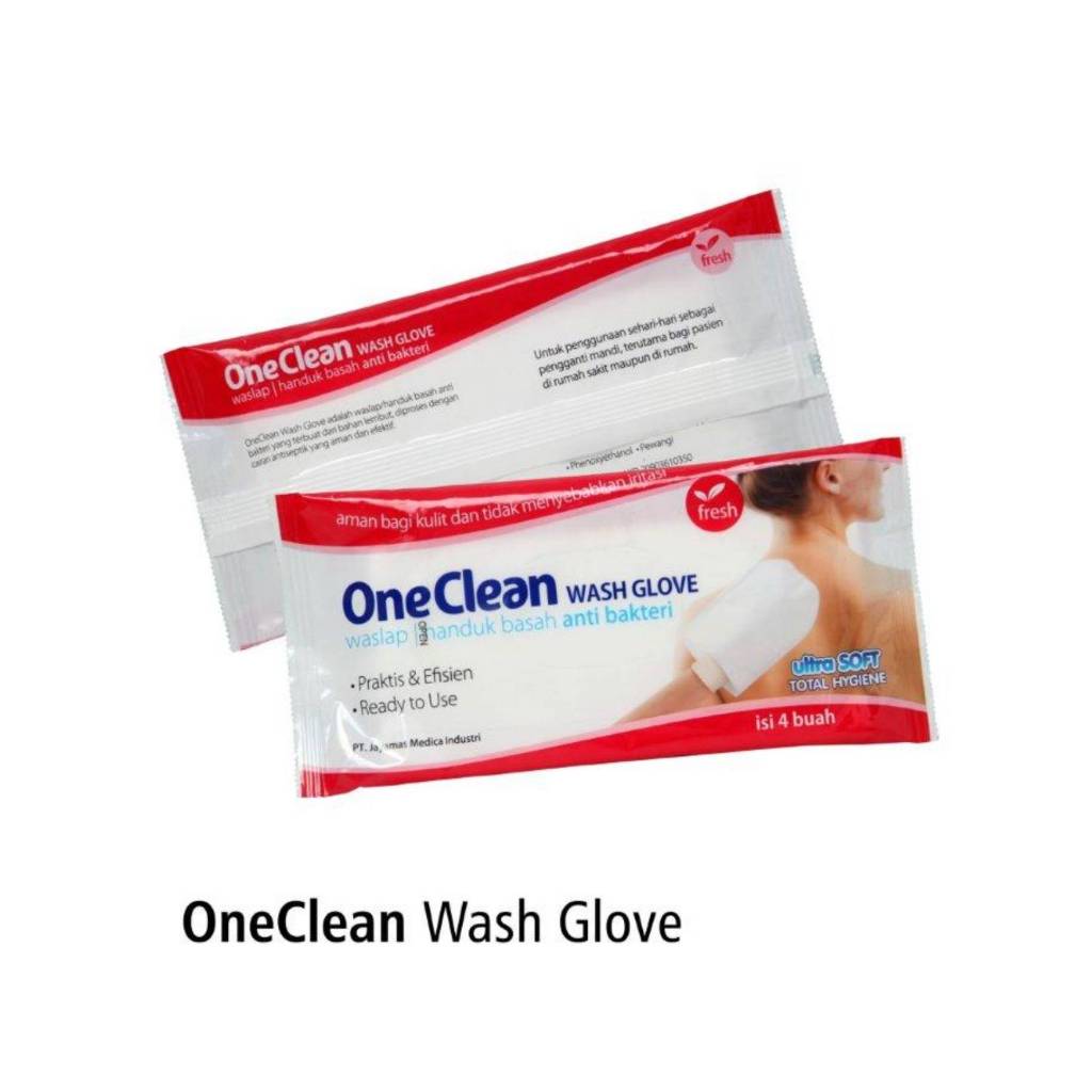 Jual Onemed - Wash Glove Adult isi 4 OneClean / Waslap / Handuk Basah | Shopee Indonesia