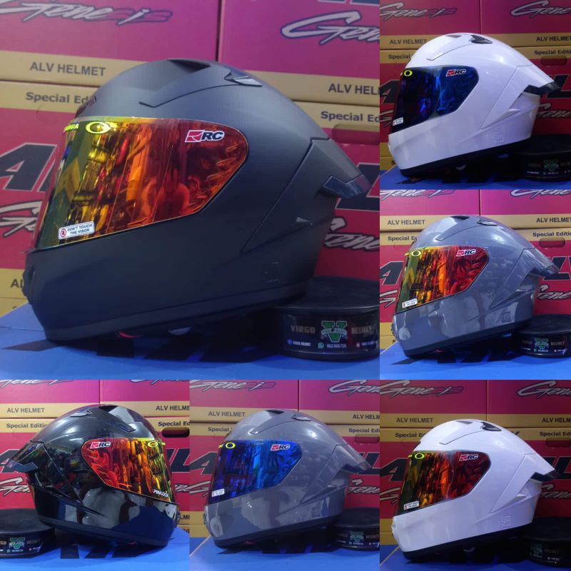 Jual HELM FULL FACE ALV GENESIS SOLID SERIES BLACK,STONE GREY,WHITE ...