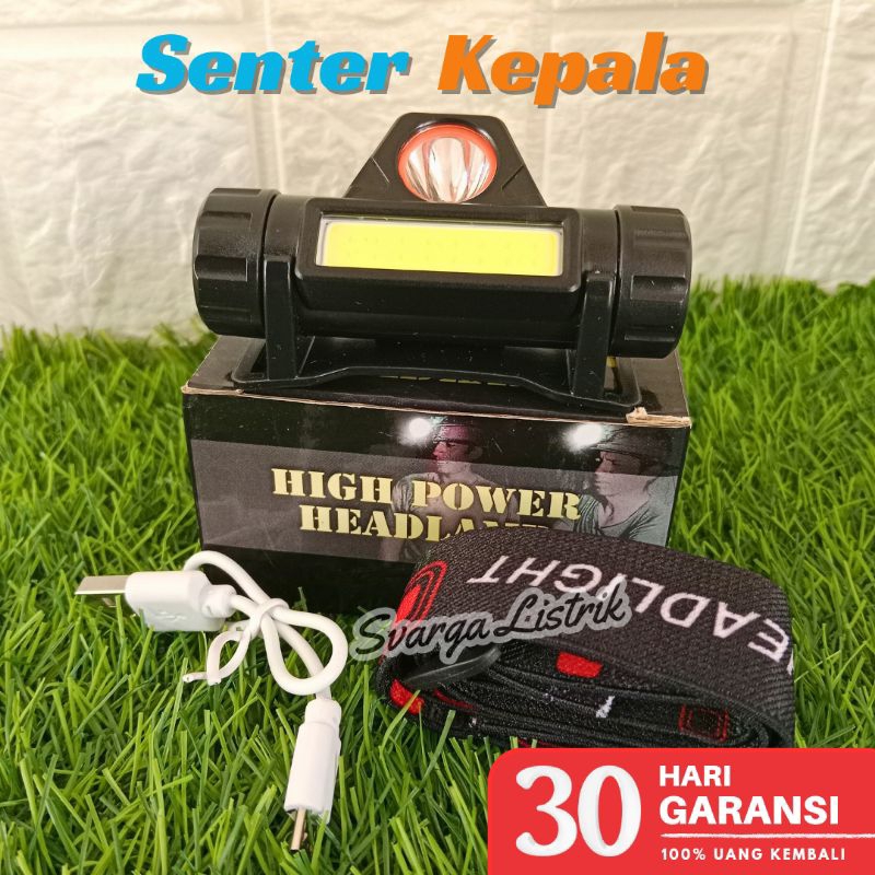 Jual Senter Kepala Headlamp Mini USB Charger Super Terang Murah ...