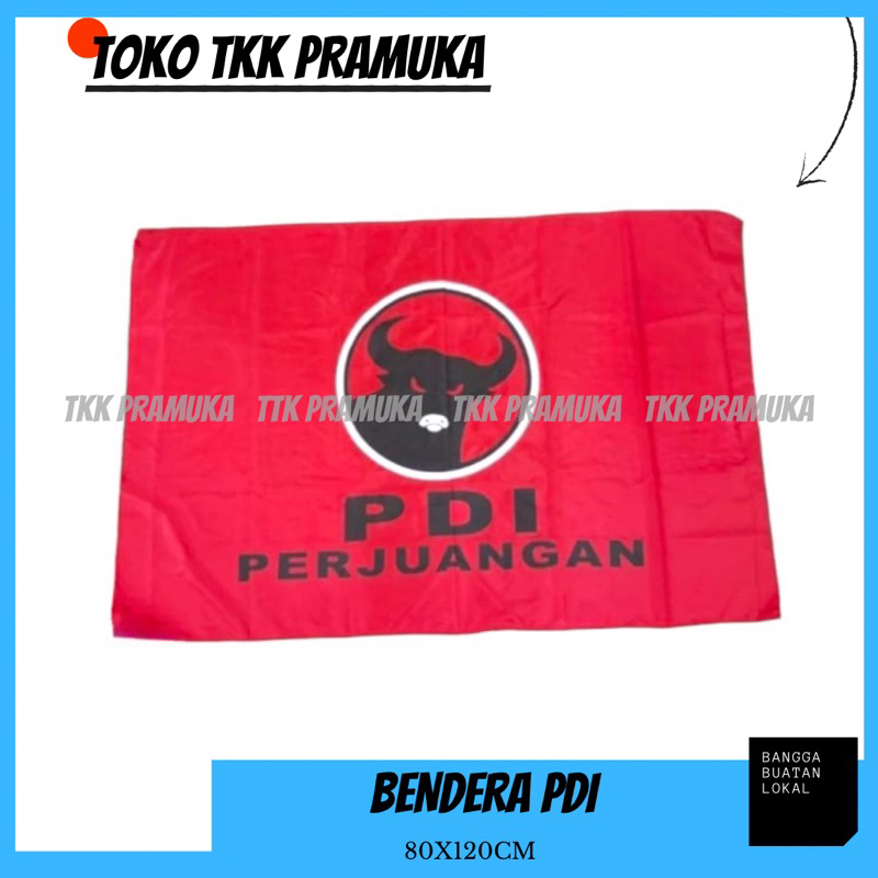 Jual Bendera PDI ukuran 80x120cm | Shopee Indonesia