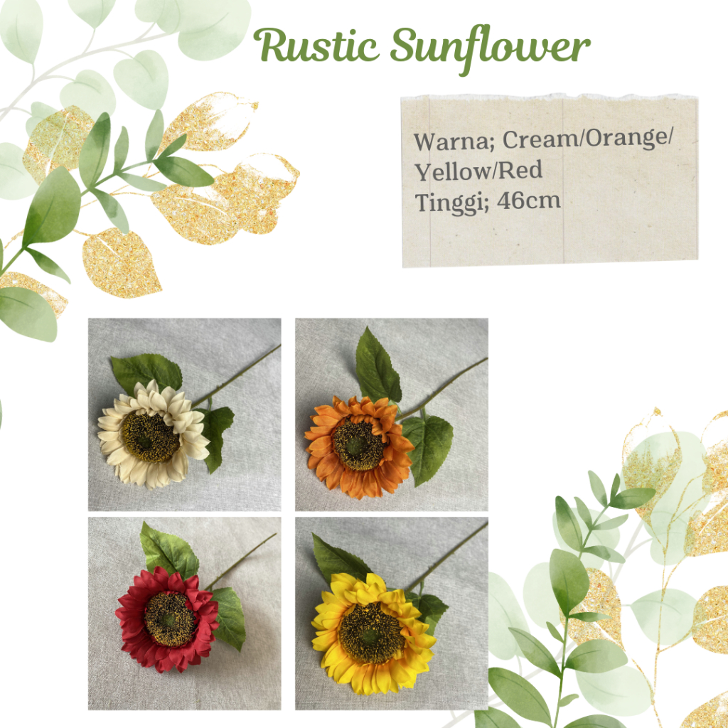 Jual Bunga Artificial Premium Bunga Rustic Sunflower | Shopee Indonesia